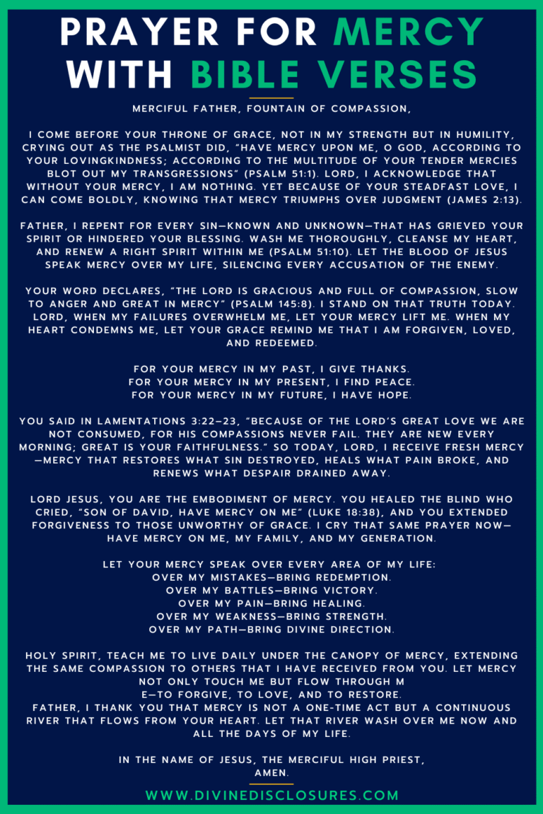 54 Powerful Prayers For Mercy