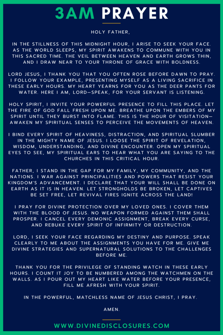 54 Powerful 3AM Prayers For Breakthrough And Warfare In 2026