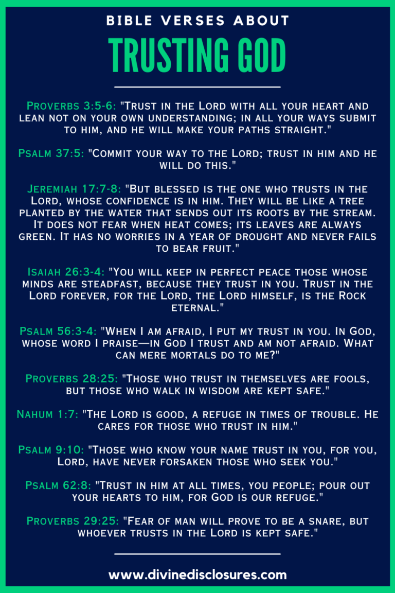Bible Verses About Trusting God In Difficult Times In 2025