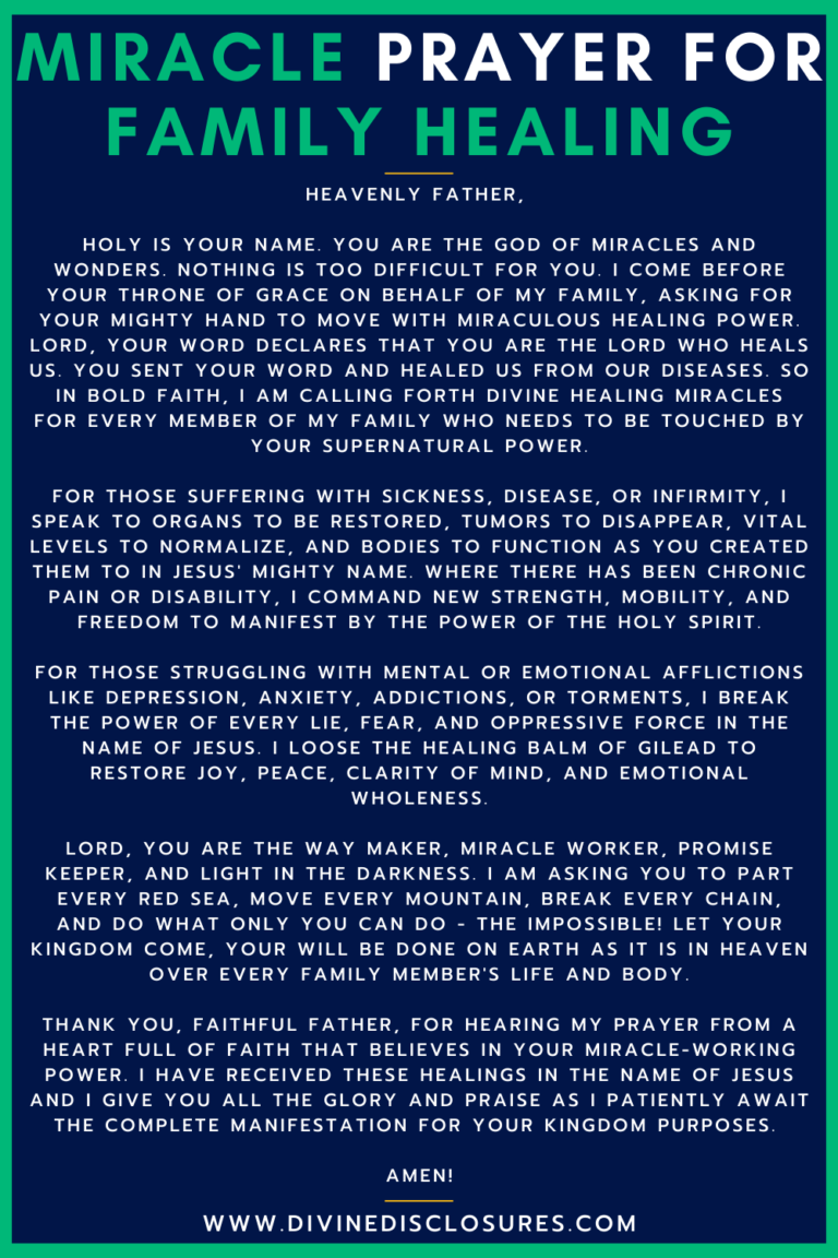Powerful Family Prayer For Healing And Health In 2026