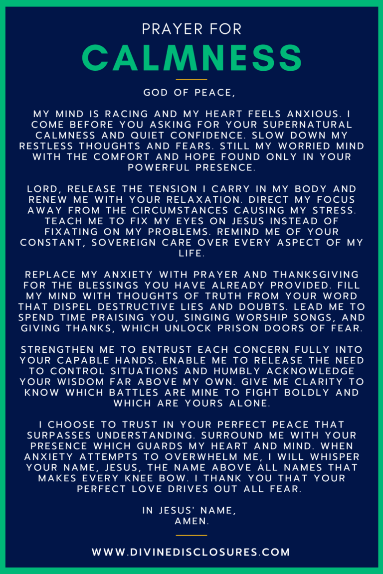 31 Calming Prayers For Calmness In Your Heart And Mind