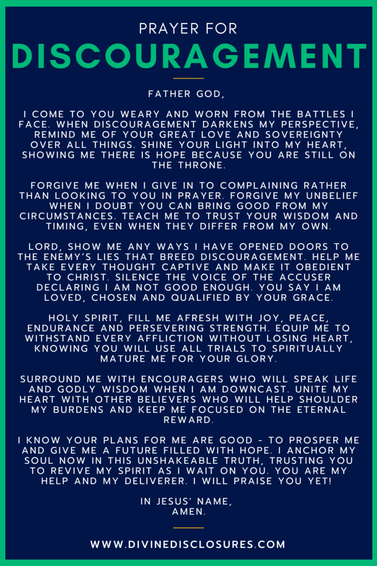 21 Powerful Prayers For Discouragement In 2025