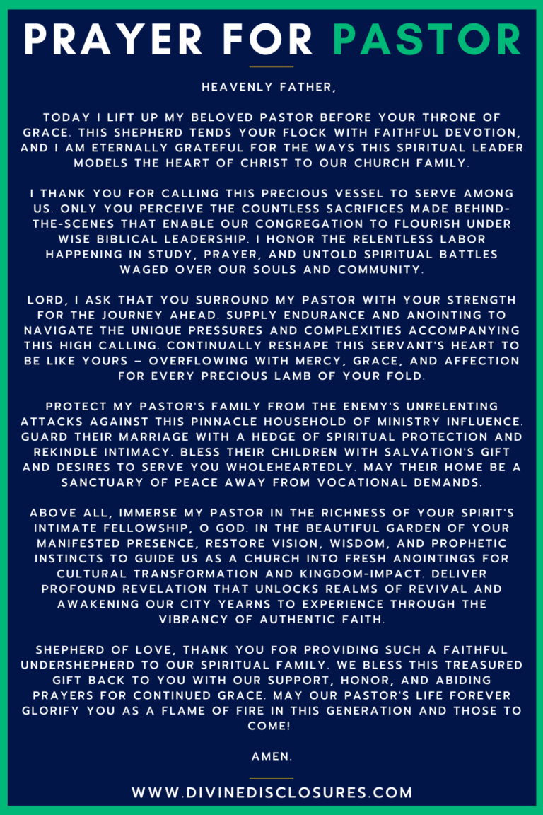 55 Powerful Intercessory Prayers For Pastors & Their Family