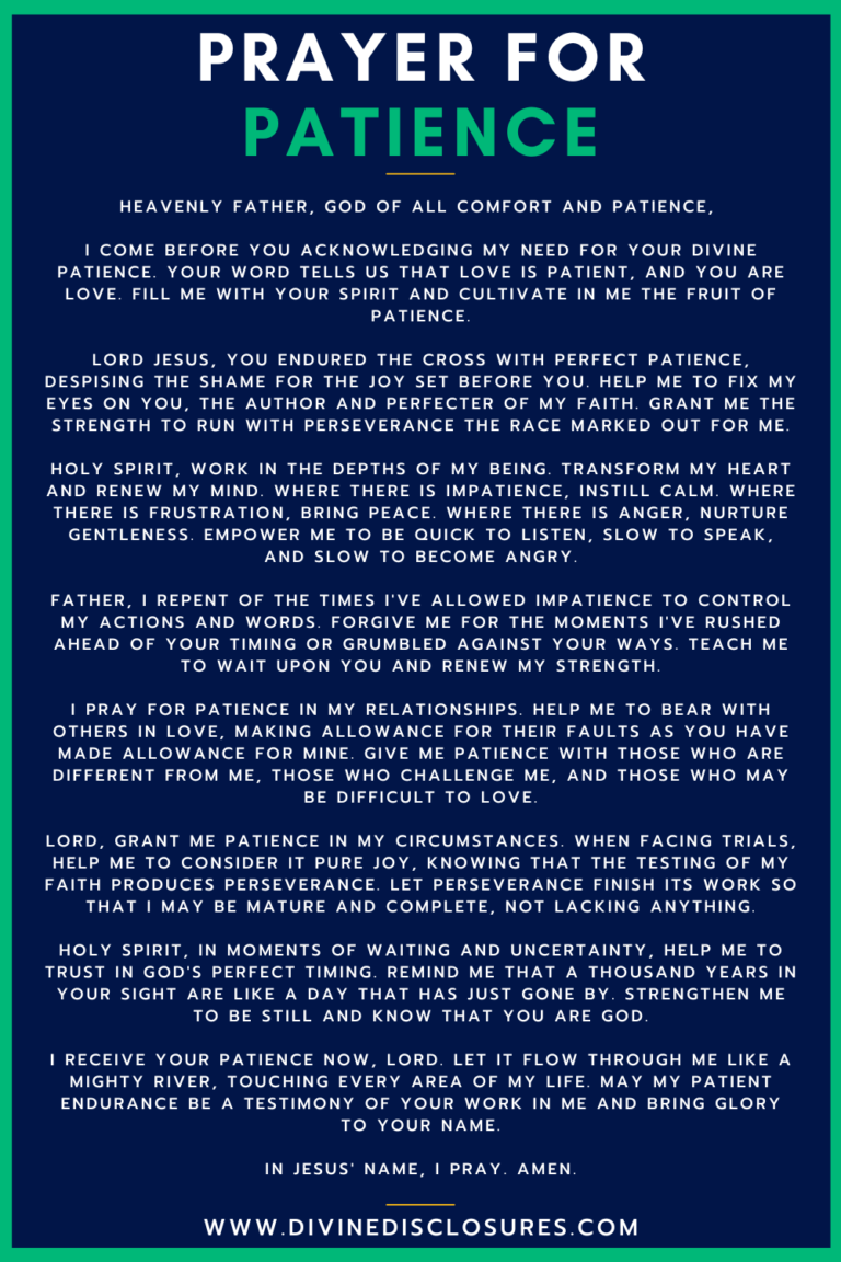 Powerful Prayer For Patience And Understanding In 2025
