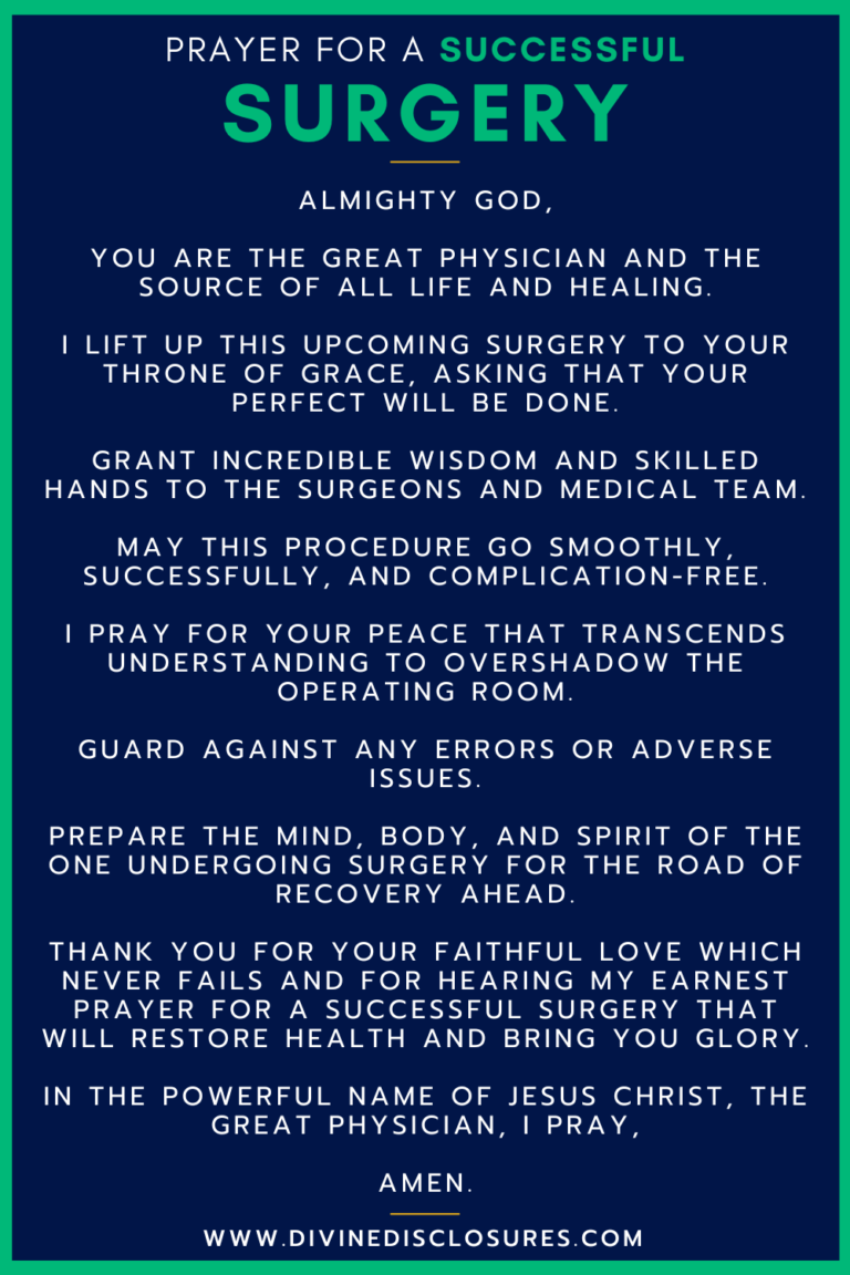 Prayer For Surgery Prayers For A Successful Surgery In 2025