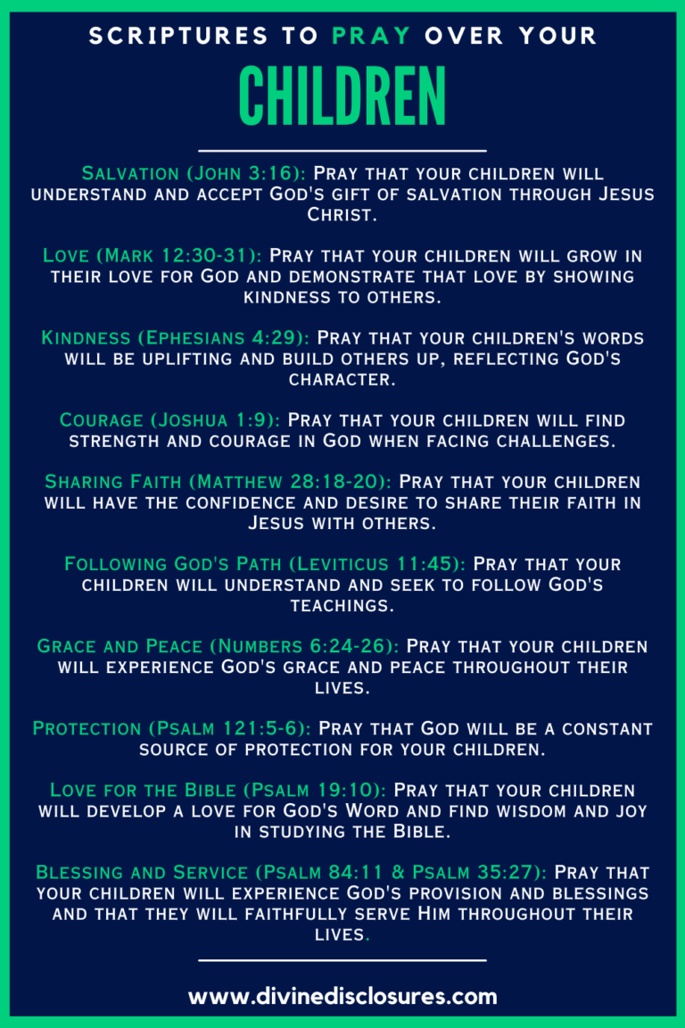 Powerful Scriptures To Pray Over Your Children In 2025