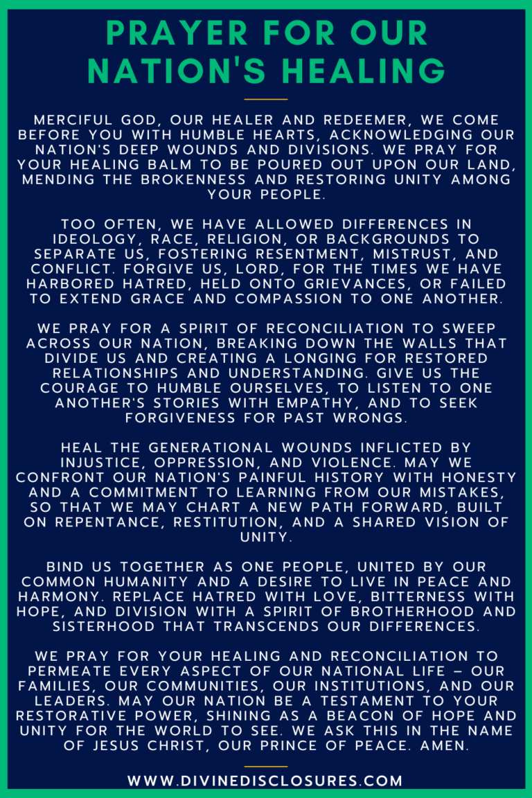A Powerful Prayer For The Nation And Our Country For 2026